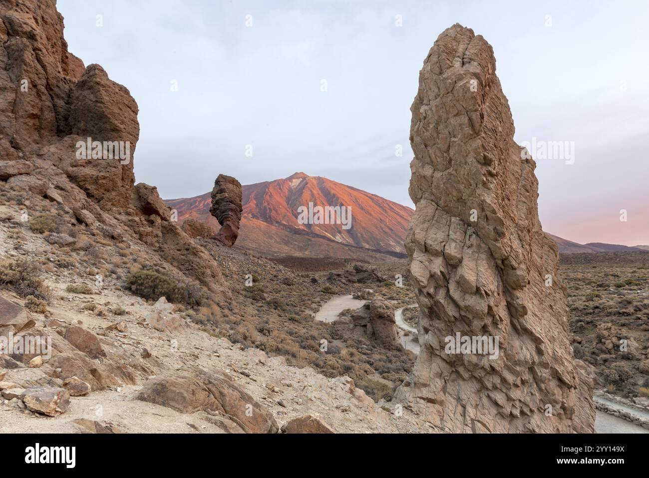 Panorama at sunrise on the Roque Chinchado, also known as the Stone ...