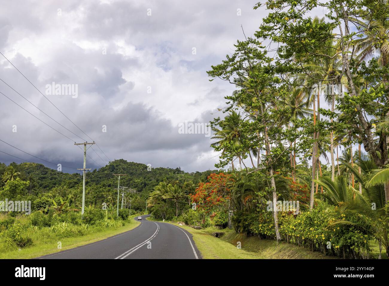 Namatakula Village, street scene, Viti Levu Island, Fiji, Oceania Stock ...