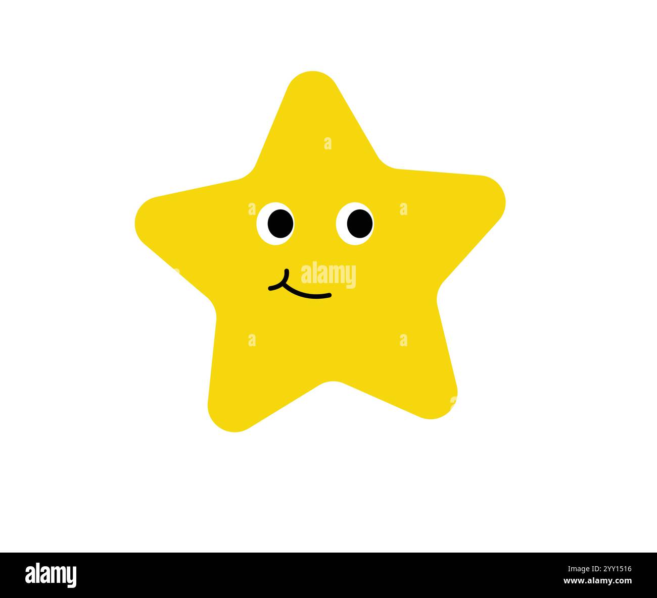 Cute Smiling Yellow Star Icon Stock Vector Image & Art - Alamy