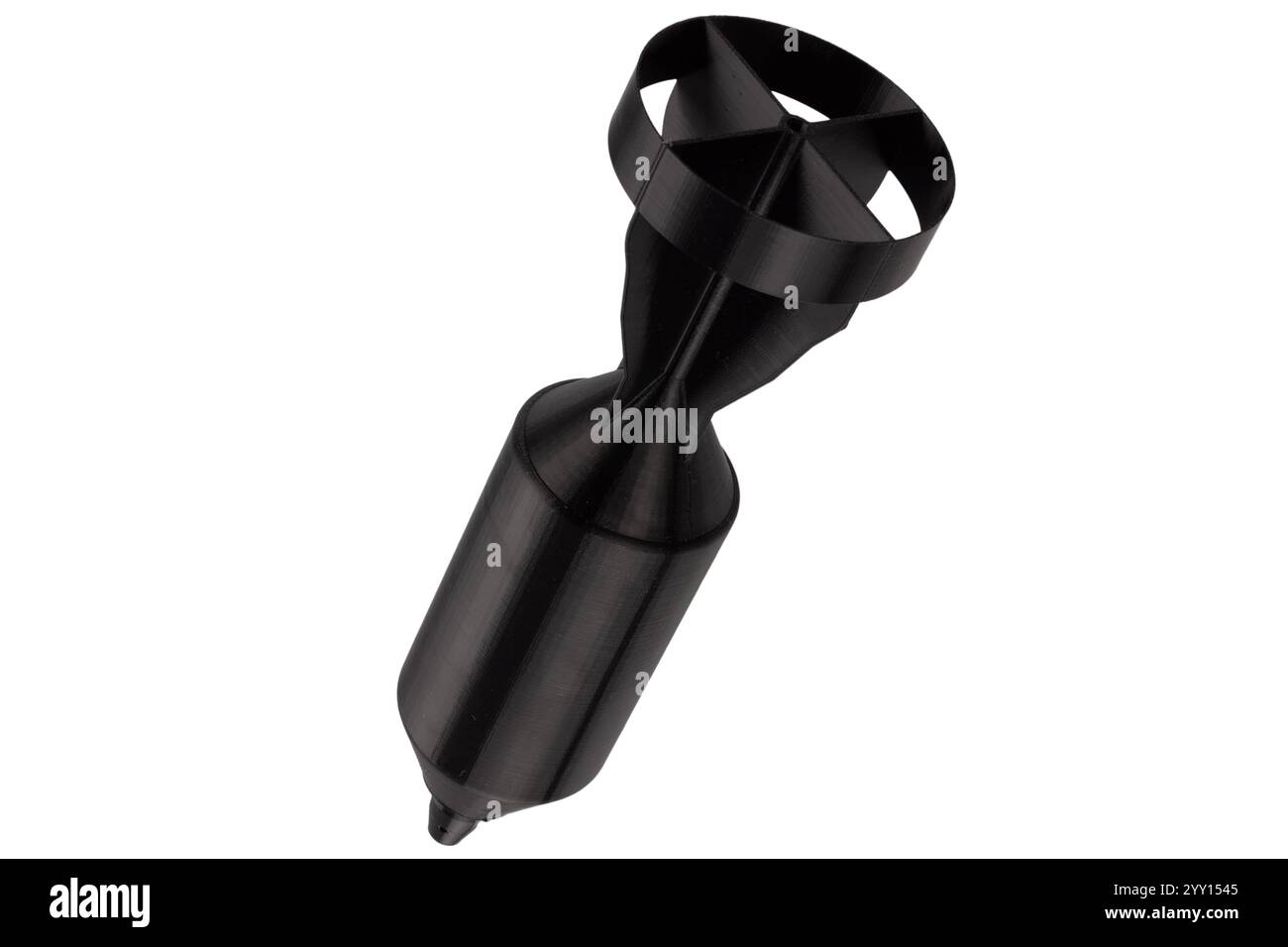 3d printed bomb for small combat drone isolated on white background ...