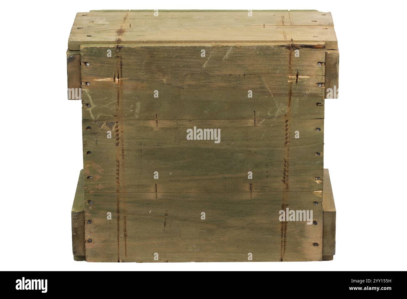 Ammunition crate isolated on white background Stock Photo - Alamy