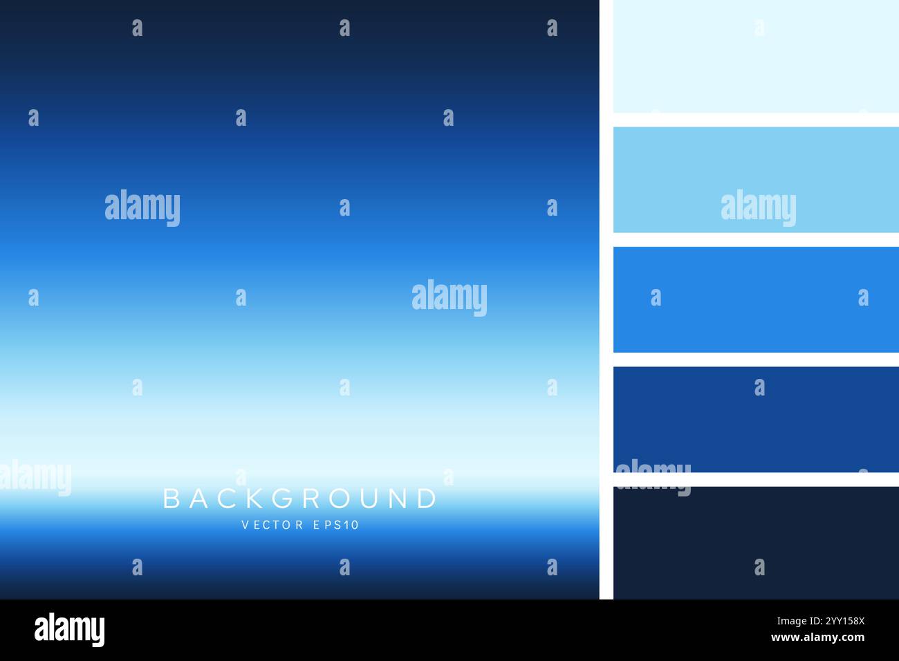 White blue gradient background, vector design, with color palette Stock ...