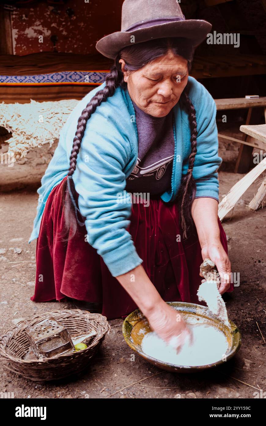 Chinchero, Peru, May 3rd, 2009: Artisan Hands at Work: Traditional ...