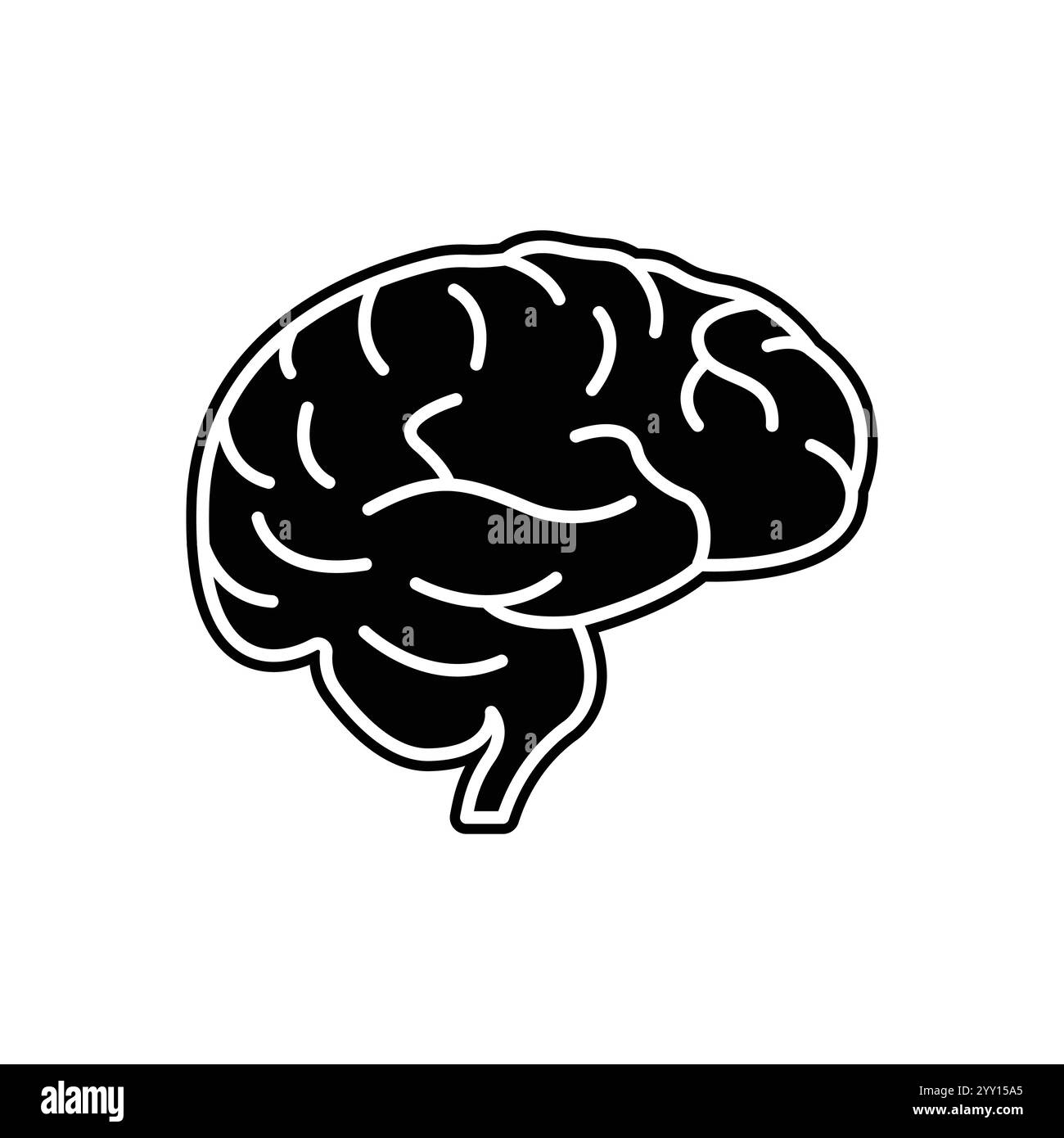 Human brain medical vector icon illustration isolated on white ...