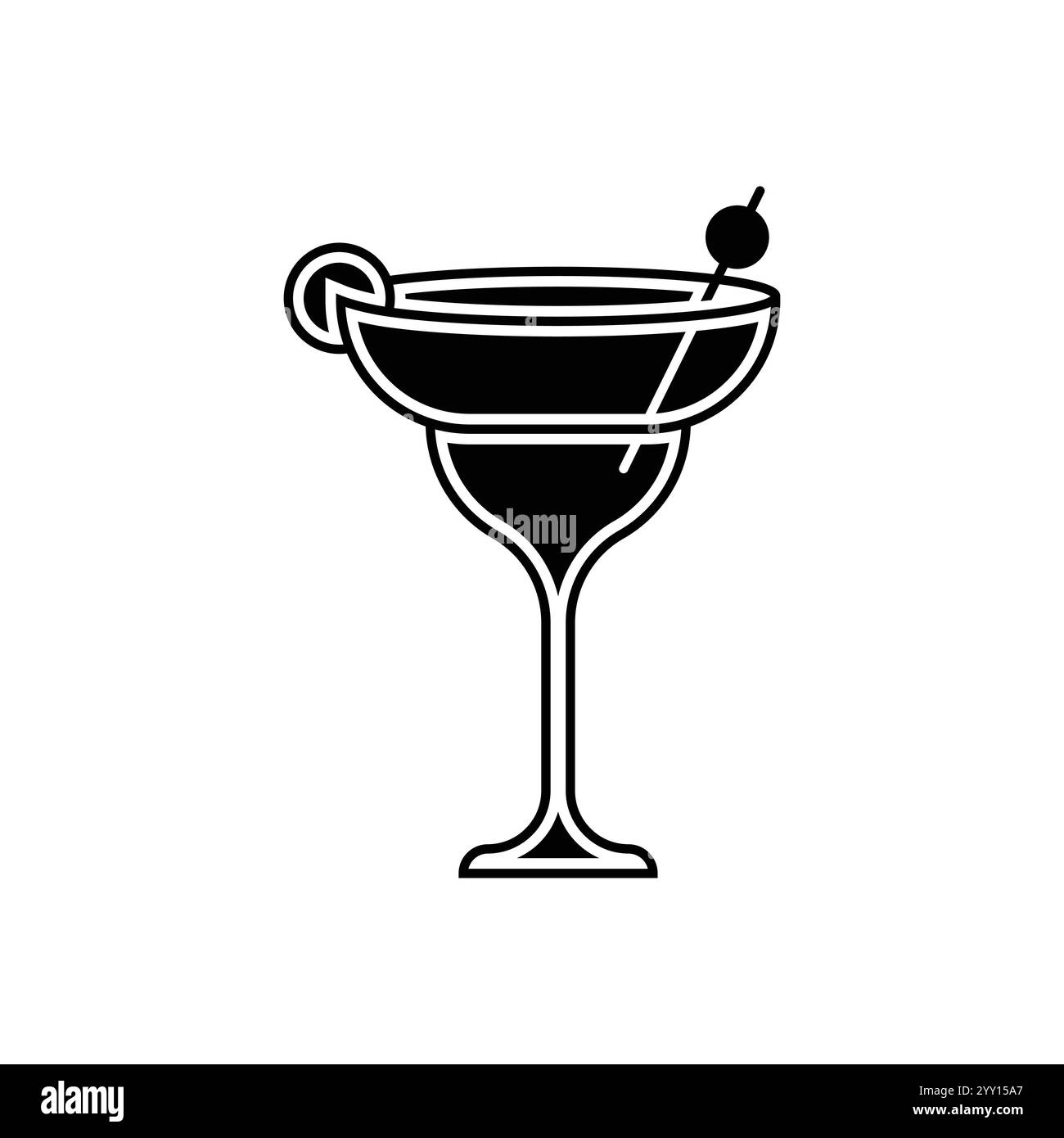Cocktail fresh drink logo icon sign symbol design. vector illustration ...