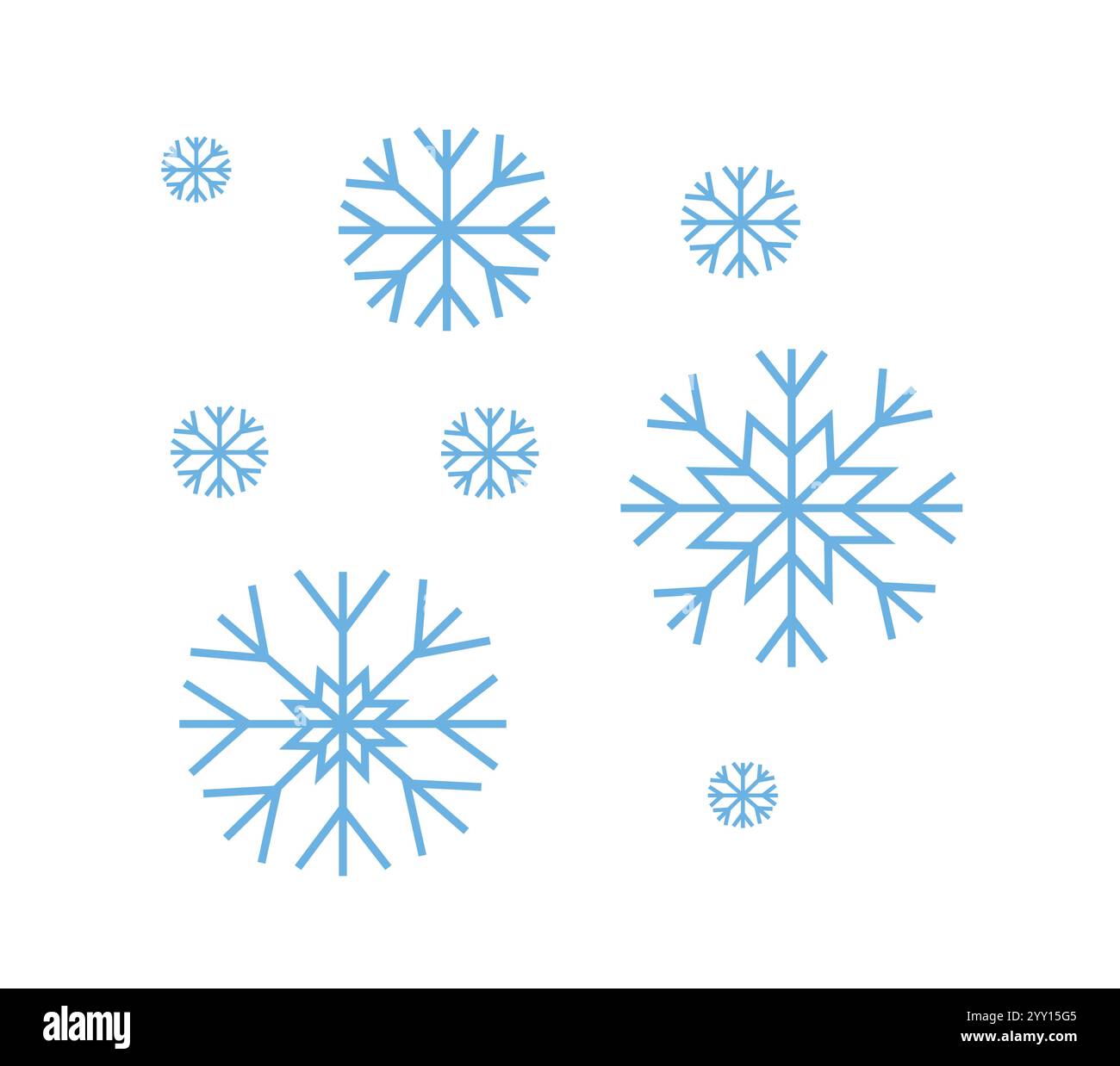 Snowflakes christmas vector icons Stock Vector Images - Alamy