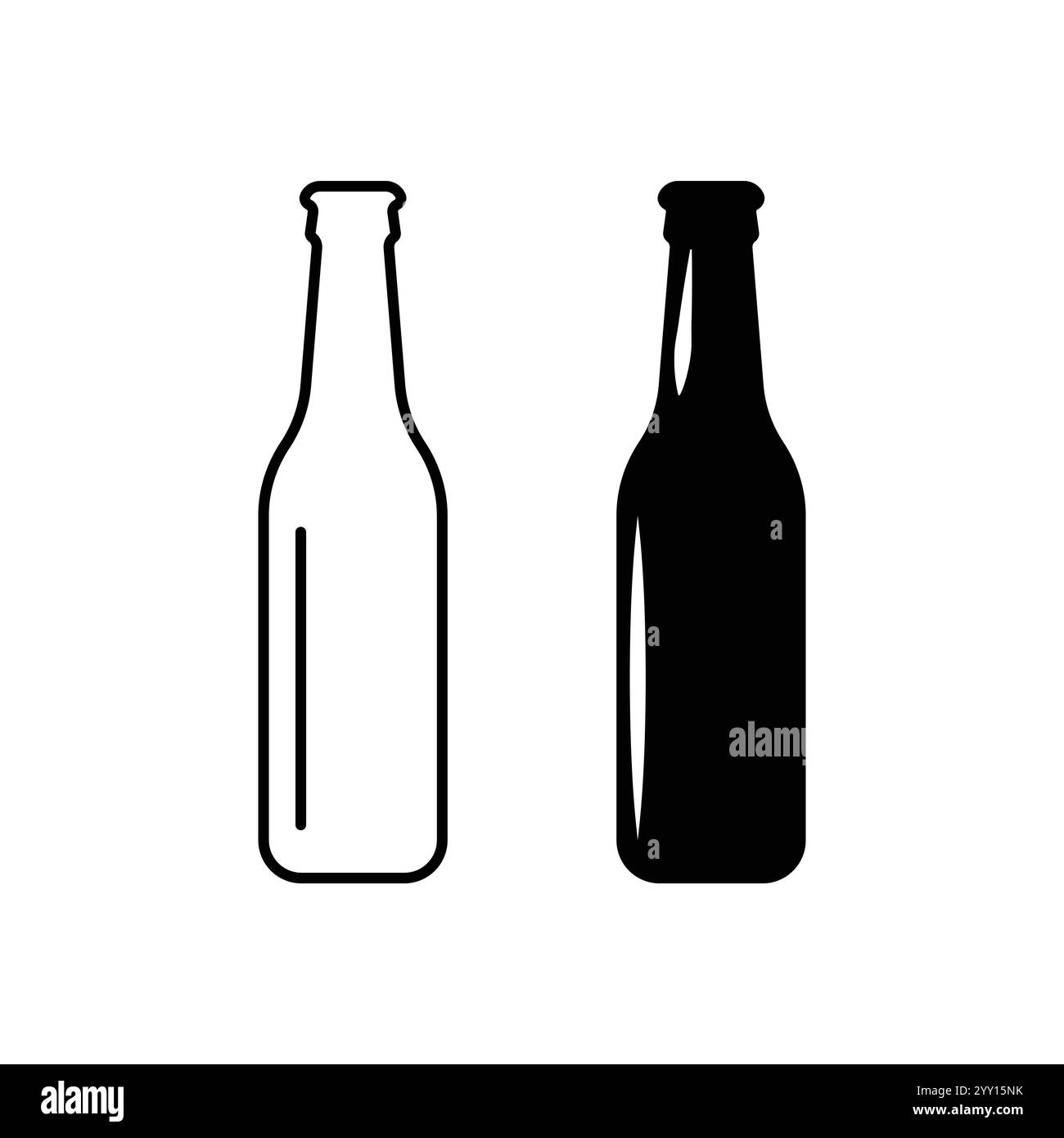 beer bottle icon shape symbol. Vector illustration image. Isolated on ...