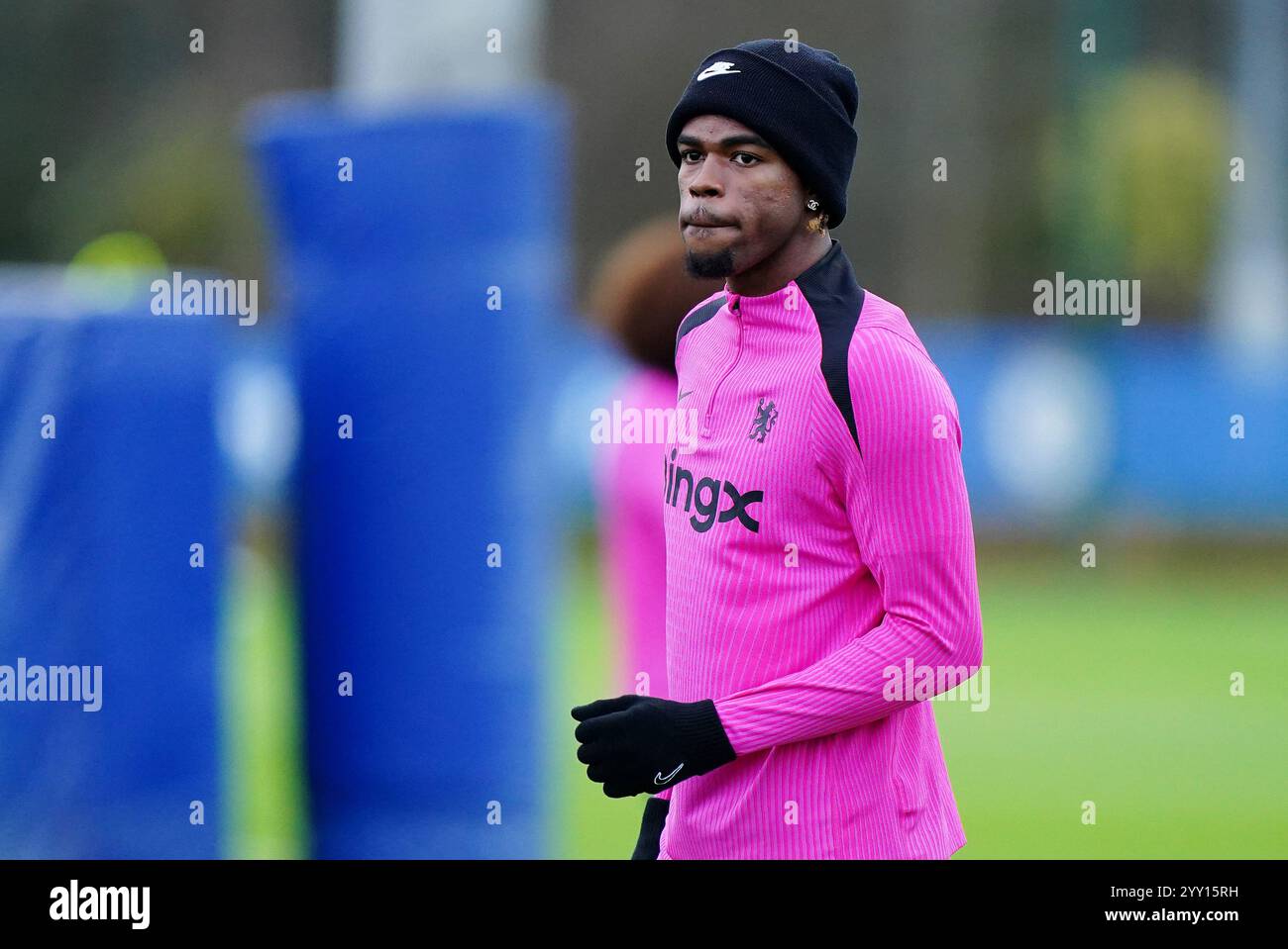 Chelsea's Carney Chukwuemeka during a training session at Cobham ...