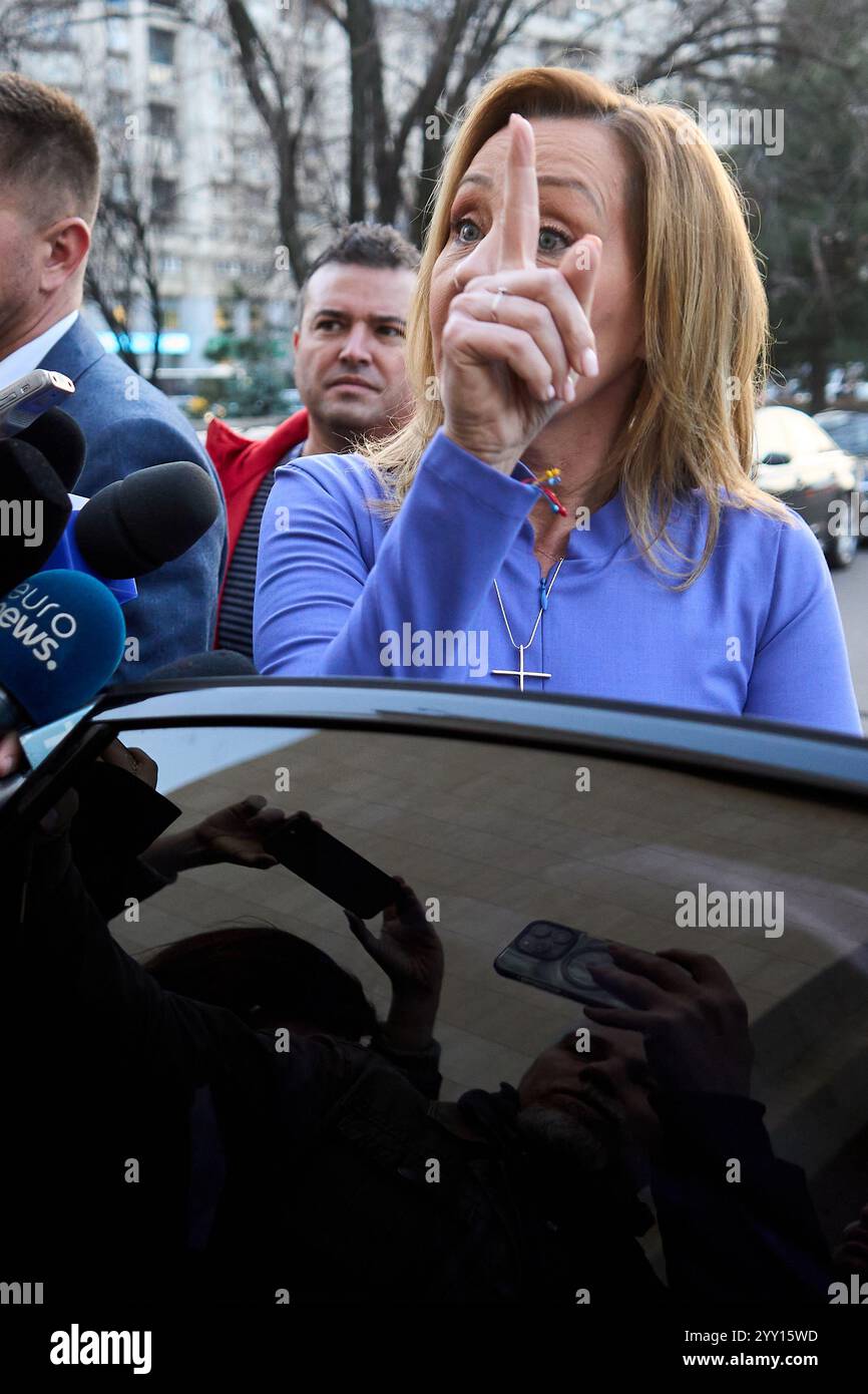 Bucharest, Romania. 18th Dec, 2024: Elena Lasconi, Save Romania Union ...