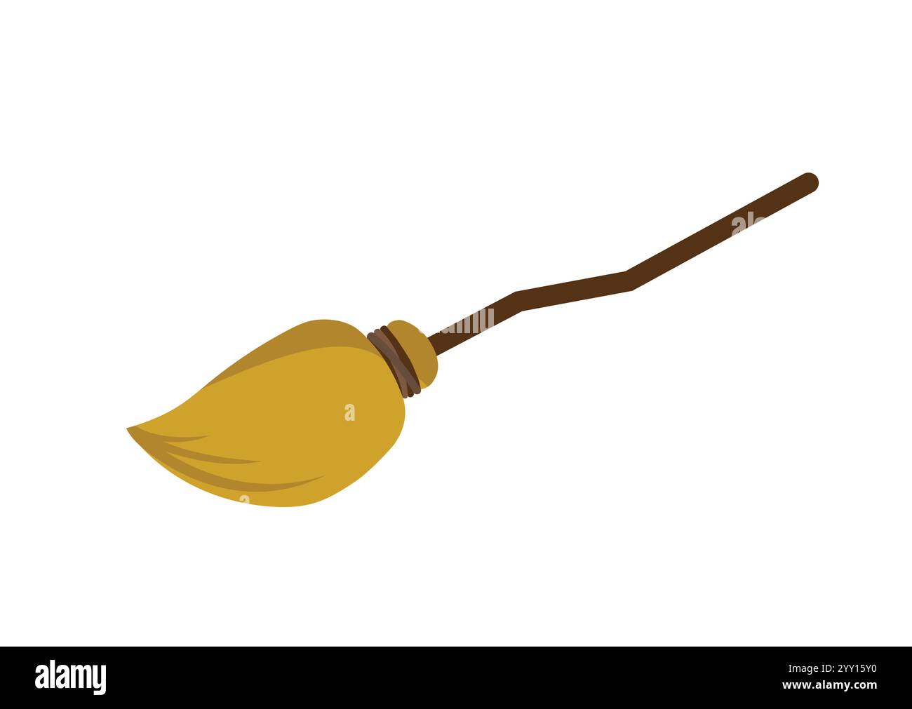 Simple Witch Broom Illustration magical design Stock Vector Image & Art ...