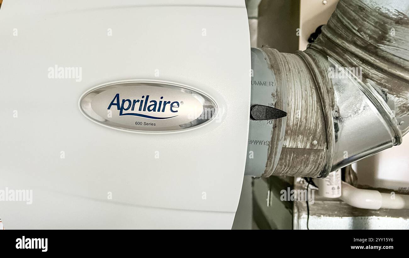 HVAC System with Humidifier in New Construction Stock Photo - Alamy