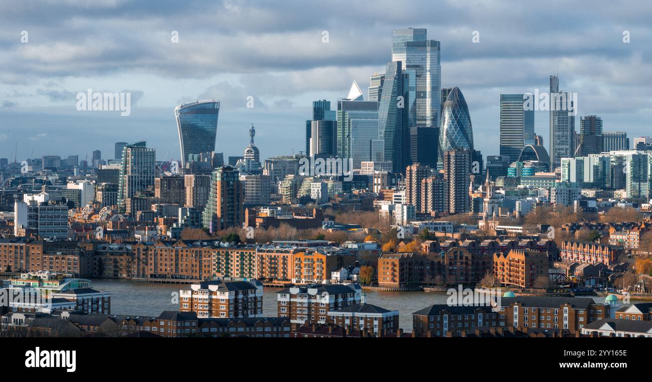 Aerial View of London's Skyline with Gherkin and Shard Stock Photo - Alamy