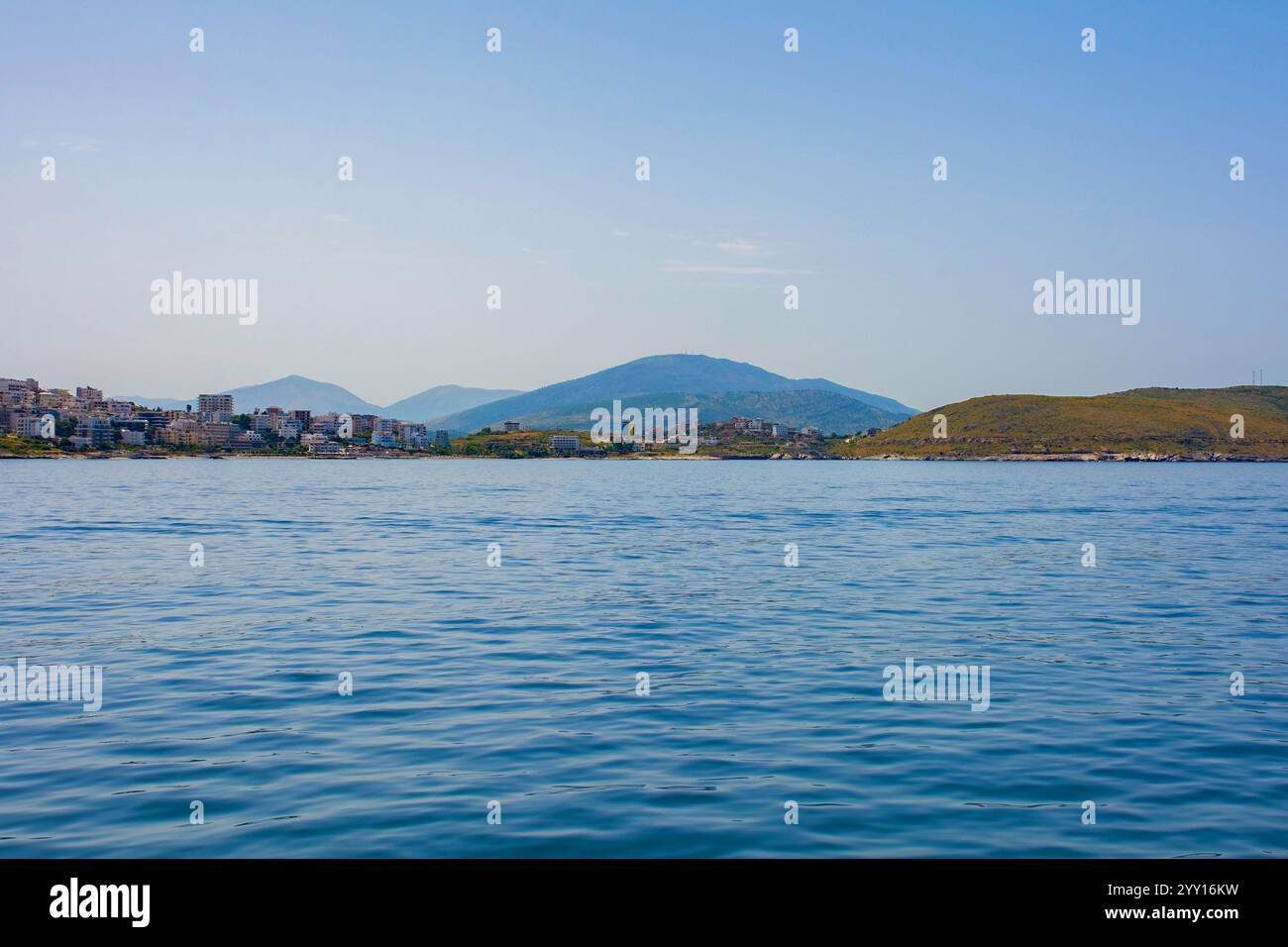Sarande on the Ionian coastline of southern Albania, part of the ...