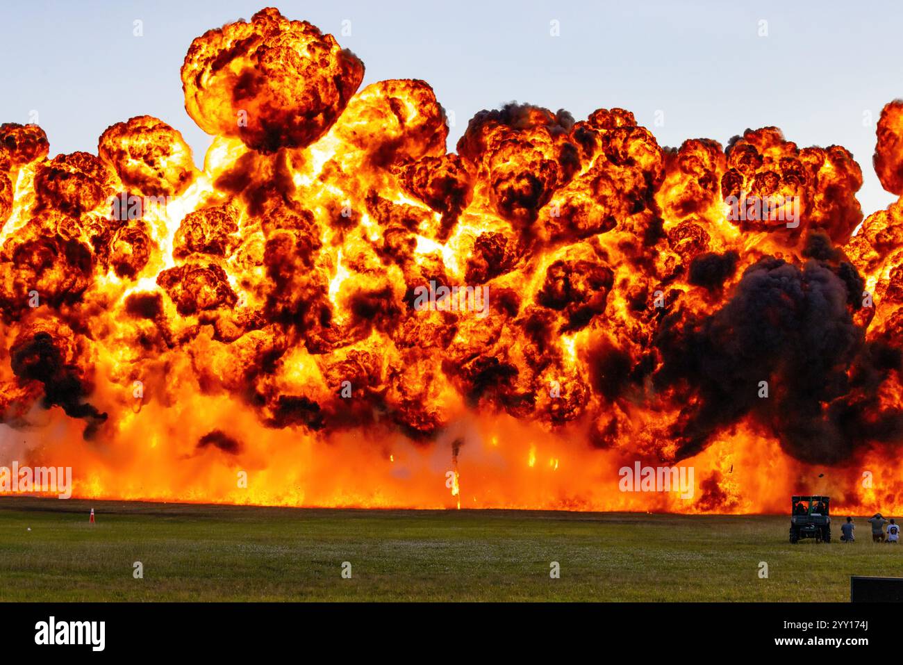 Big Explosive Wall of Fire Explosion Fire Details Stock Photo - Alamy