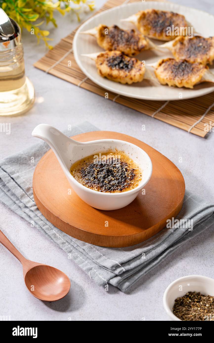 Grilled Crab with mentaiyaki sauce. Mentaiyaki is a typical Japanese ...