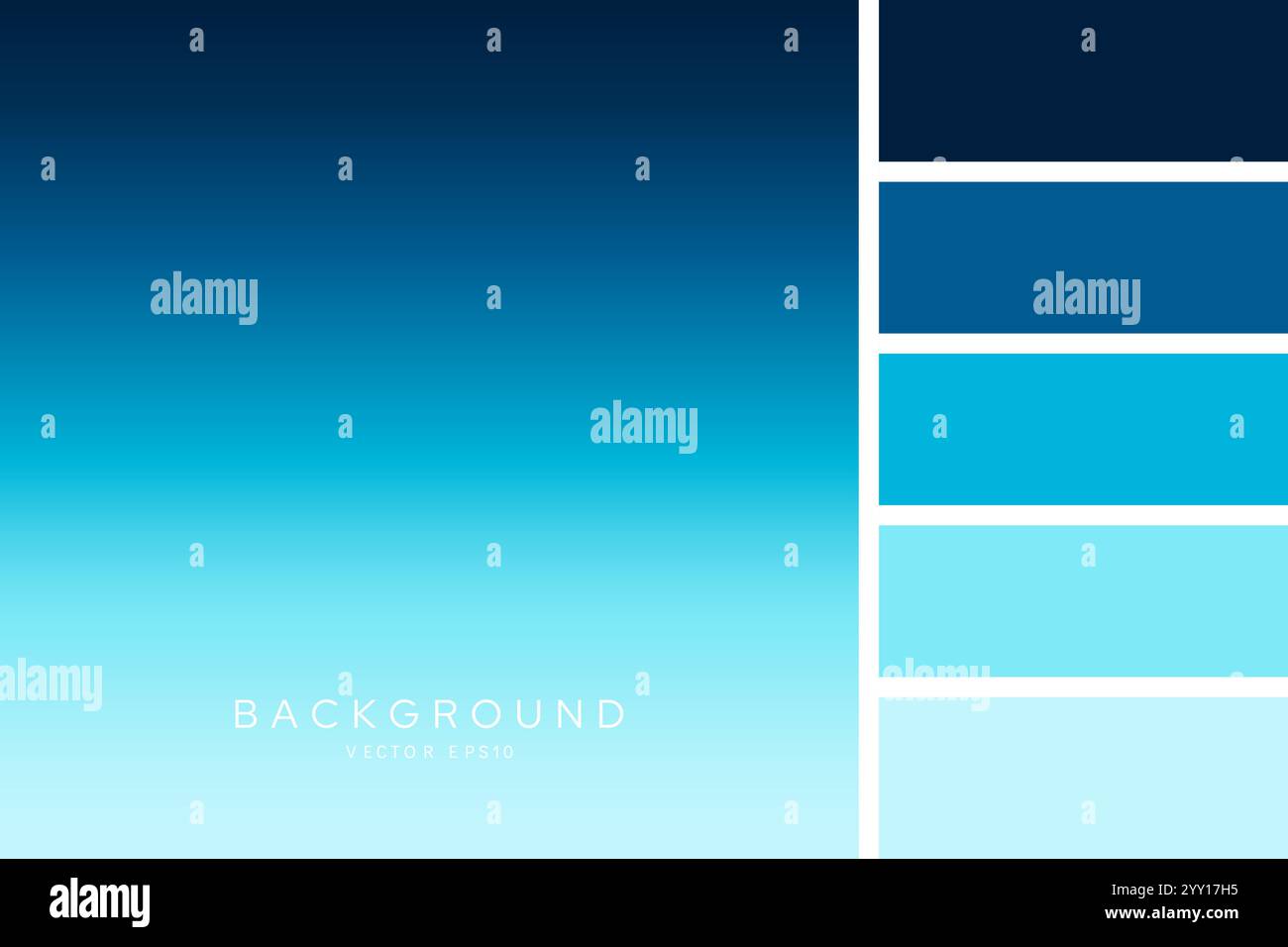 Blue shade color gradient background with palette stripe vector ...