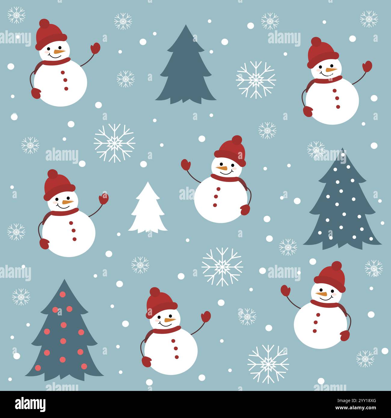 Snowy winter christmas seamless Stock Vector Images - Alamy