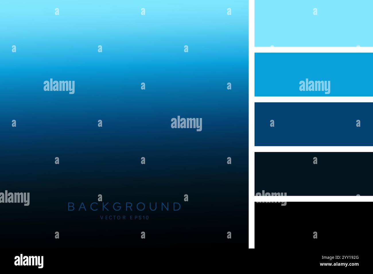 Blue shade color gradient background with palette stripe vector ...
