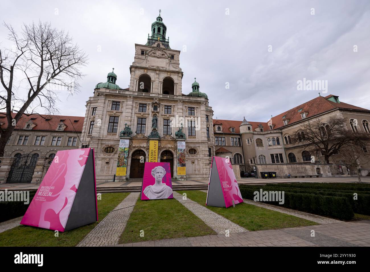 Munich, Germany. 18th Dec, 2024. The building complex of the Bavarian National Museum in the ...