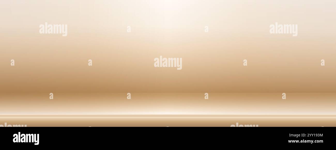 Gold gradient banner background, studio backdrop style, with floor for ...
