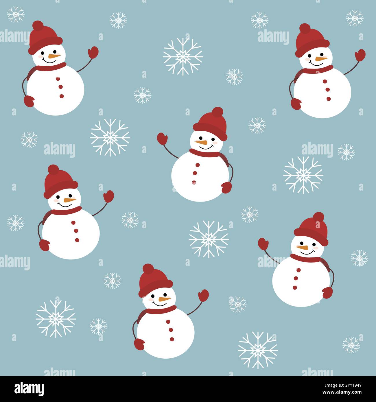 Winter flat snowflakes seamless Stock Vector Images - Alamy