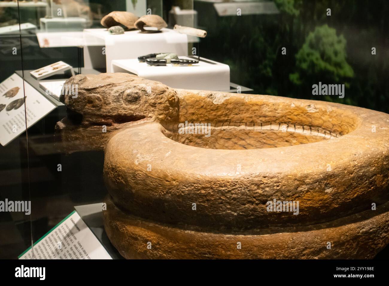 Mexico City, Mexico November 12, 2024: Sculpture of Xiuhcoatl fire ...