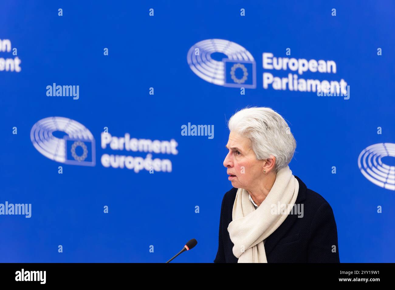 18 December 2024, France, Straßburg: Marie-Agnes Strack-Zimmermann (FDP) speaks in the European ...