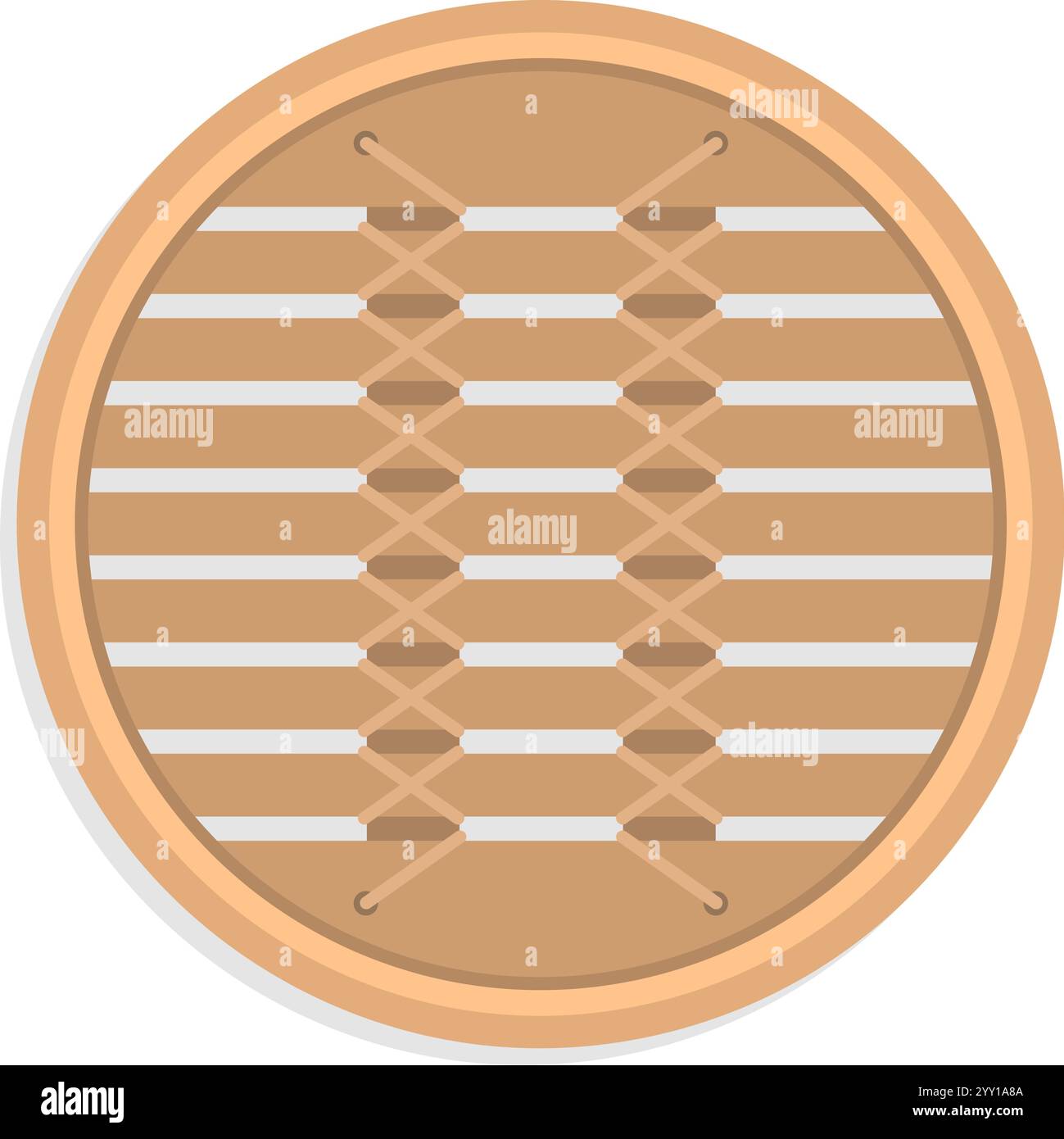 Open empty traditional bamboo steamer, chinese food concept, isolated ...