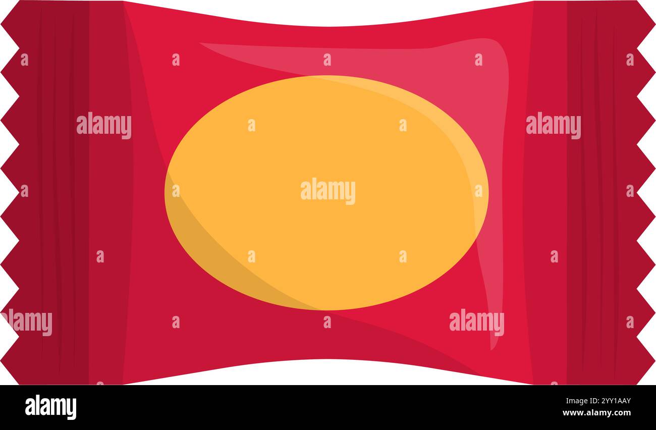 Candy plastic wrapping mock-up isolated, sweets and food concept Stock ...