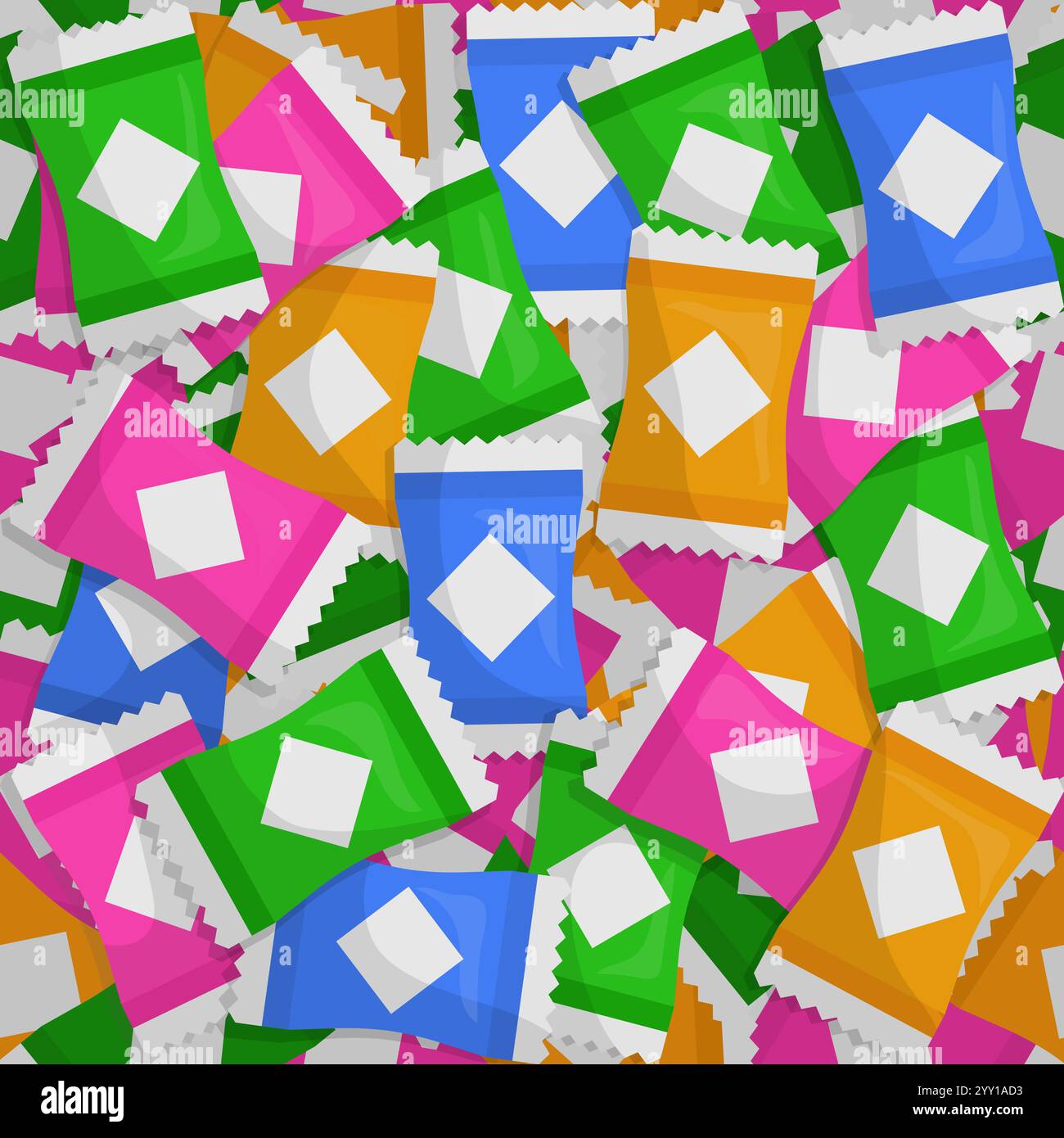 Colorful wrapped candies seamless pattern background, celebrations and ...