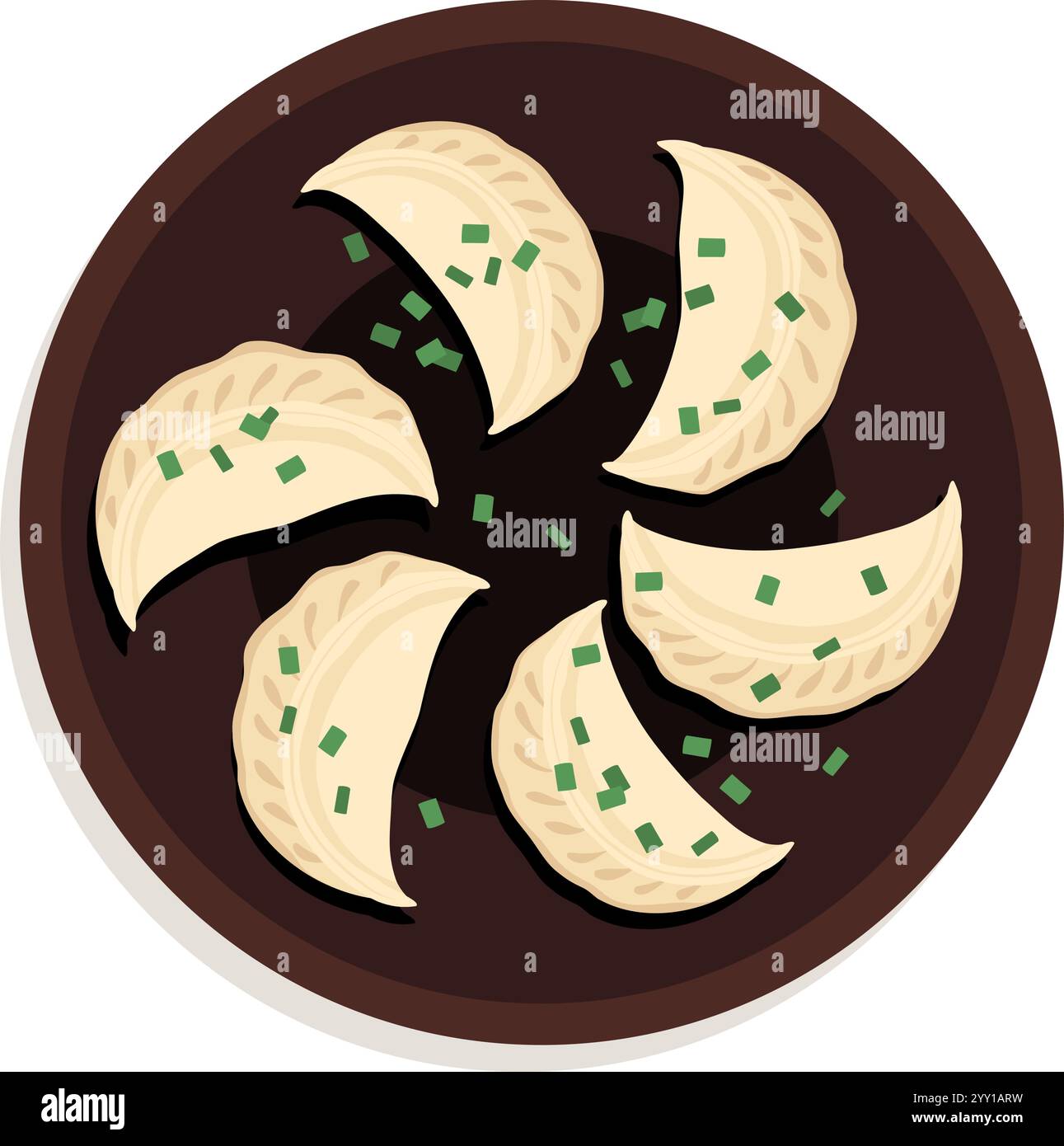 Chinese dumplings on white Stock Vector Images - Alamy