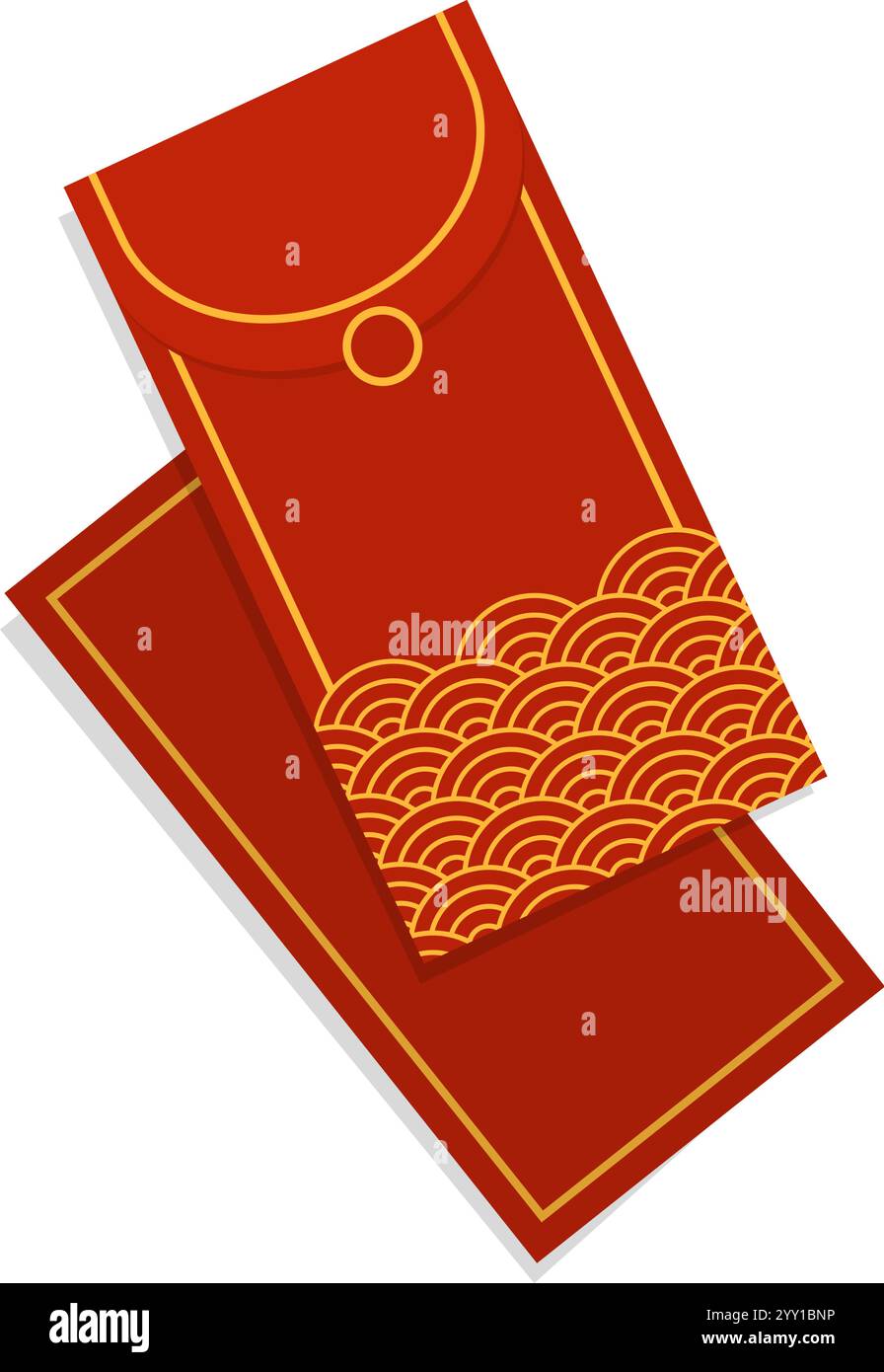 Chinese red envelopes, Chinese culture and traditions concept, isolated ...