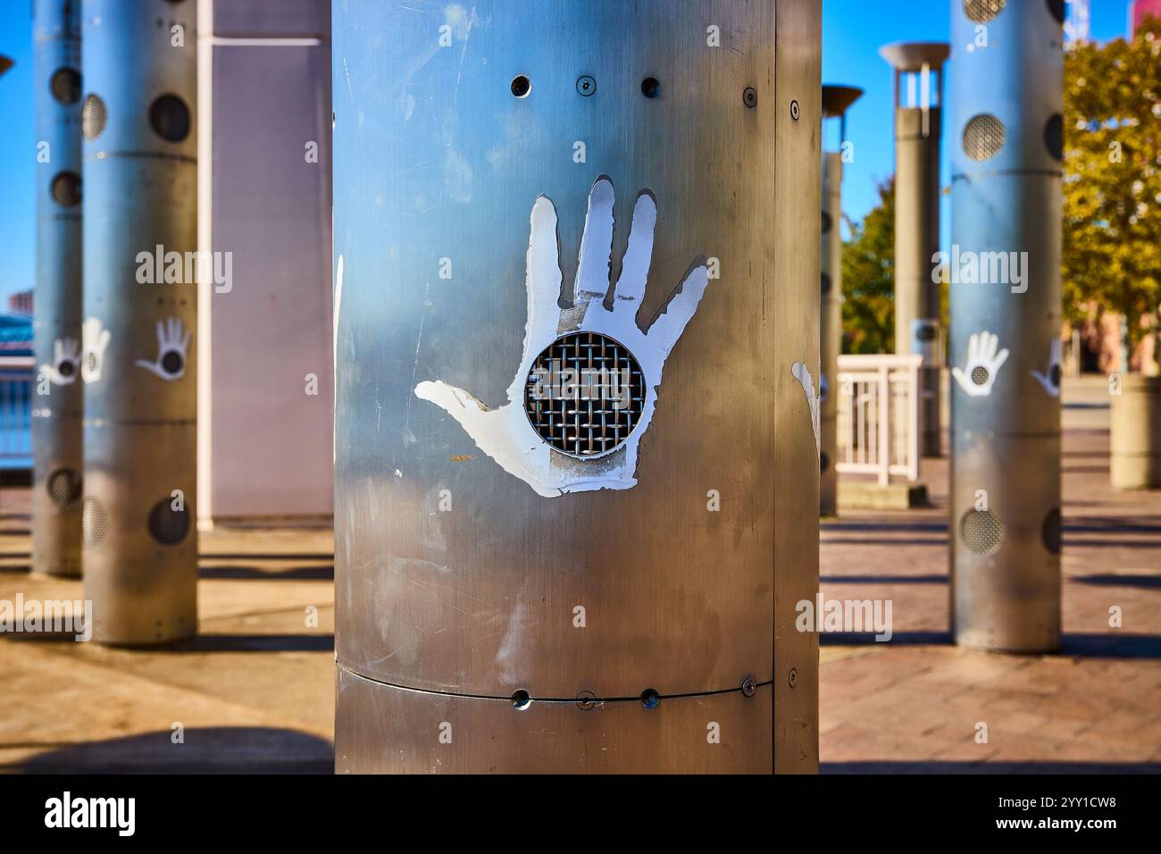 Interactive Urban Art Installation with Handprints Cincinnati Daytime ...