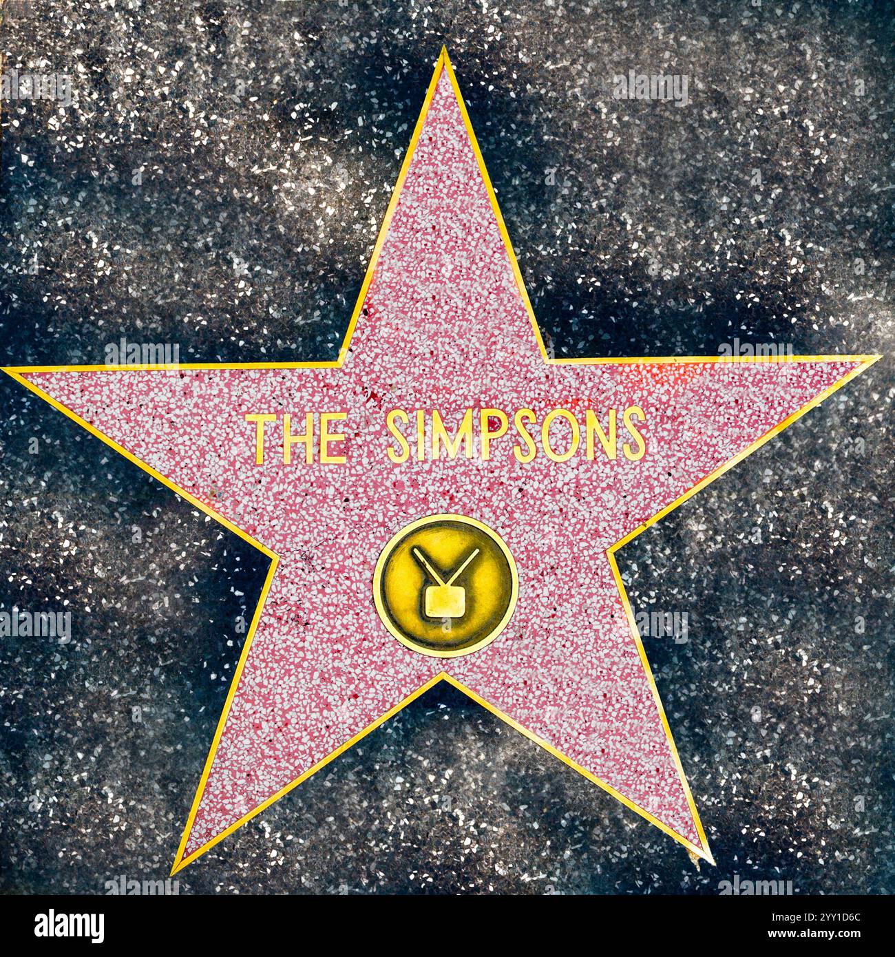Los Angeles, USA - July 5, 2008: the star for The Simpsons on the walk ...
