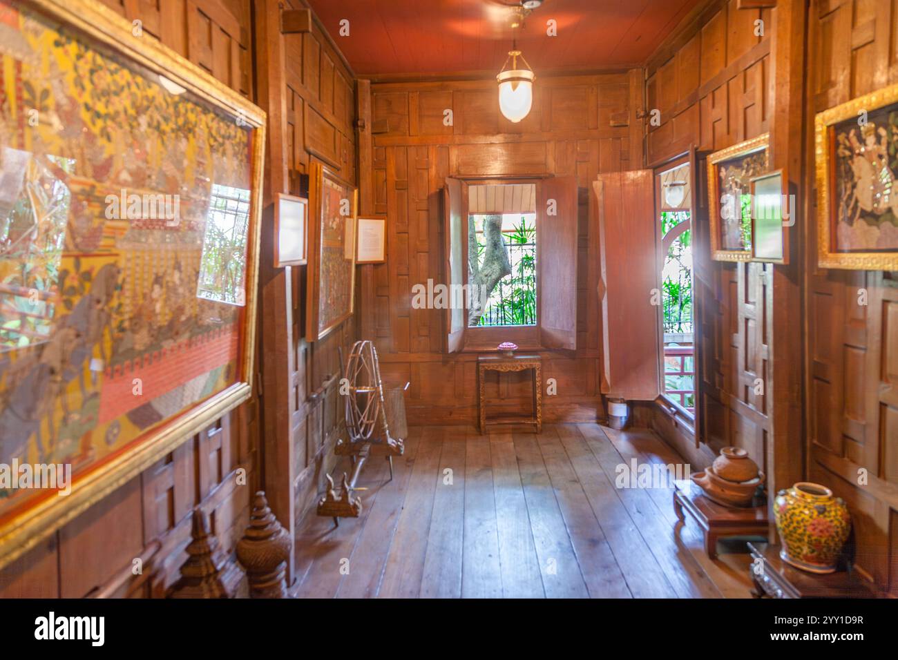 Bangkok, Thailand - January 4, 2010: inside the Jim Thompson house, a ...