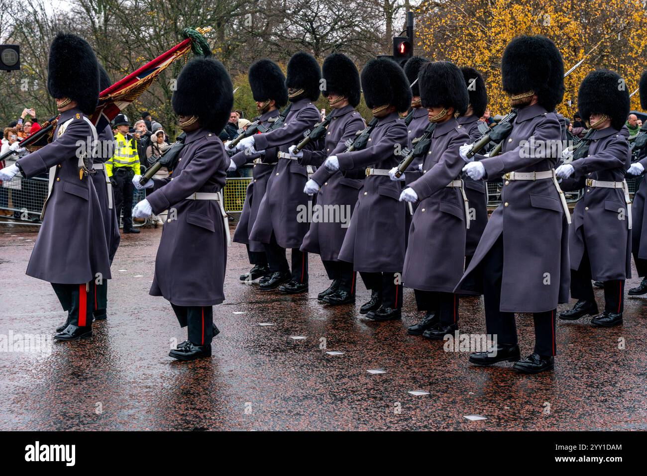 The Coldstream Guards Leave Wellington Barracks To Take Part In The Changing of The Guard ...