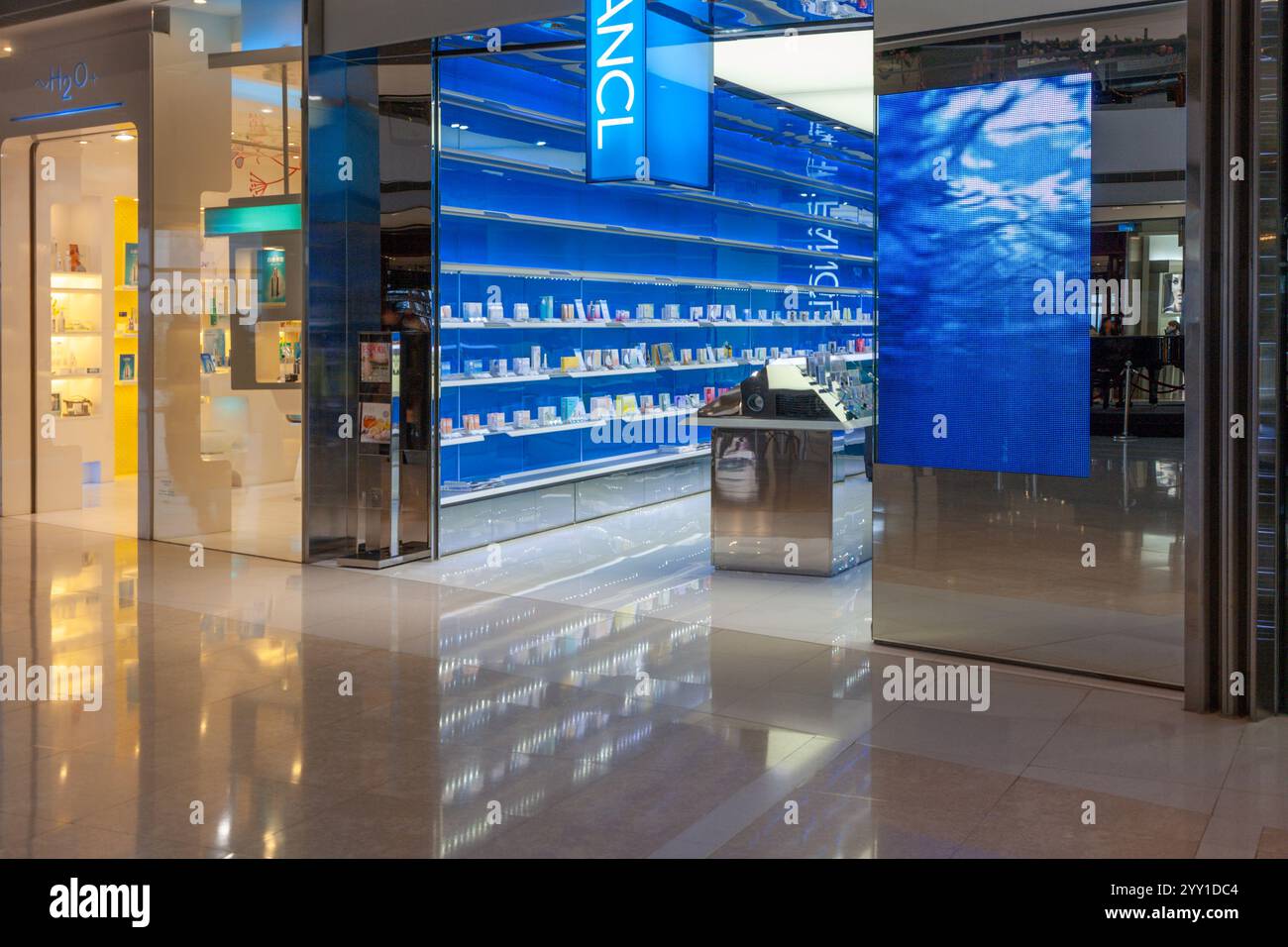 Hongkong, China - January 6, 2020: inside the harbor shopping center ...
