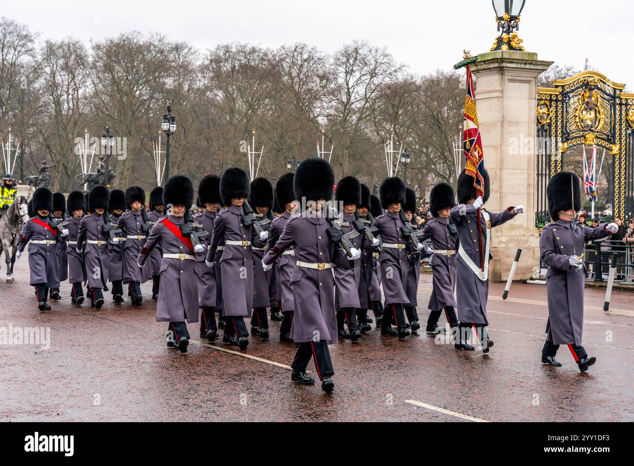 The Coldstream Guards Return To Wellington Barracks After Taking Part In The Changing of The ...