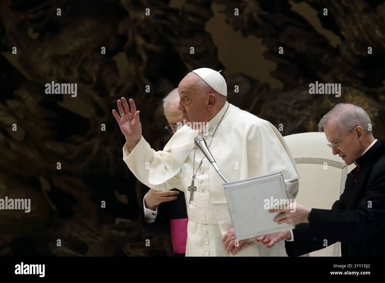 December 18, 2024 - Vatican City. POPE FRANCIS during the wednesday ...
