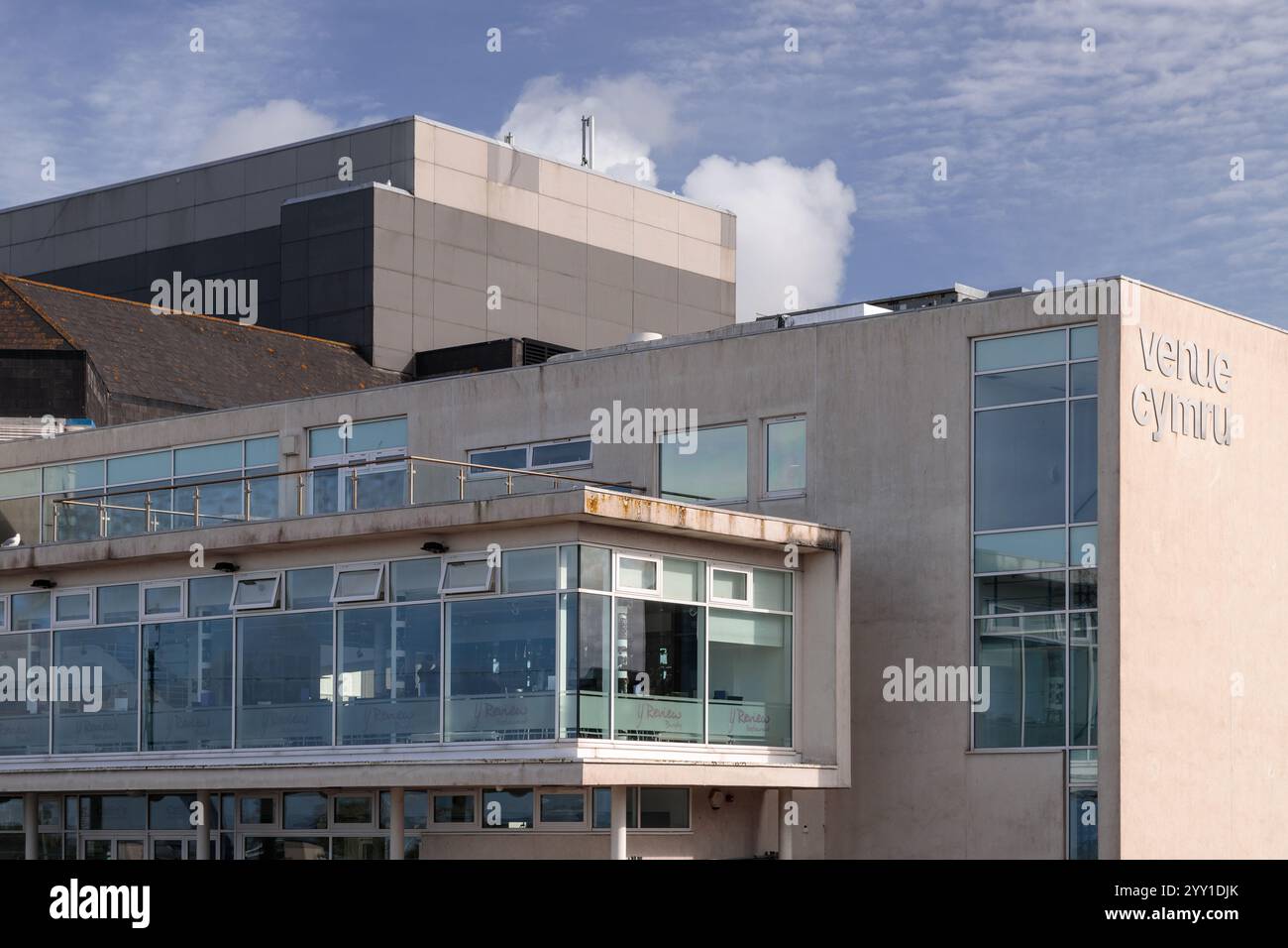 Venue Cymru theatre at Llandudno North Shore on the North Wales coast ...