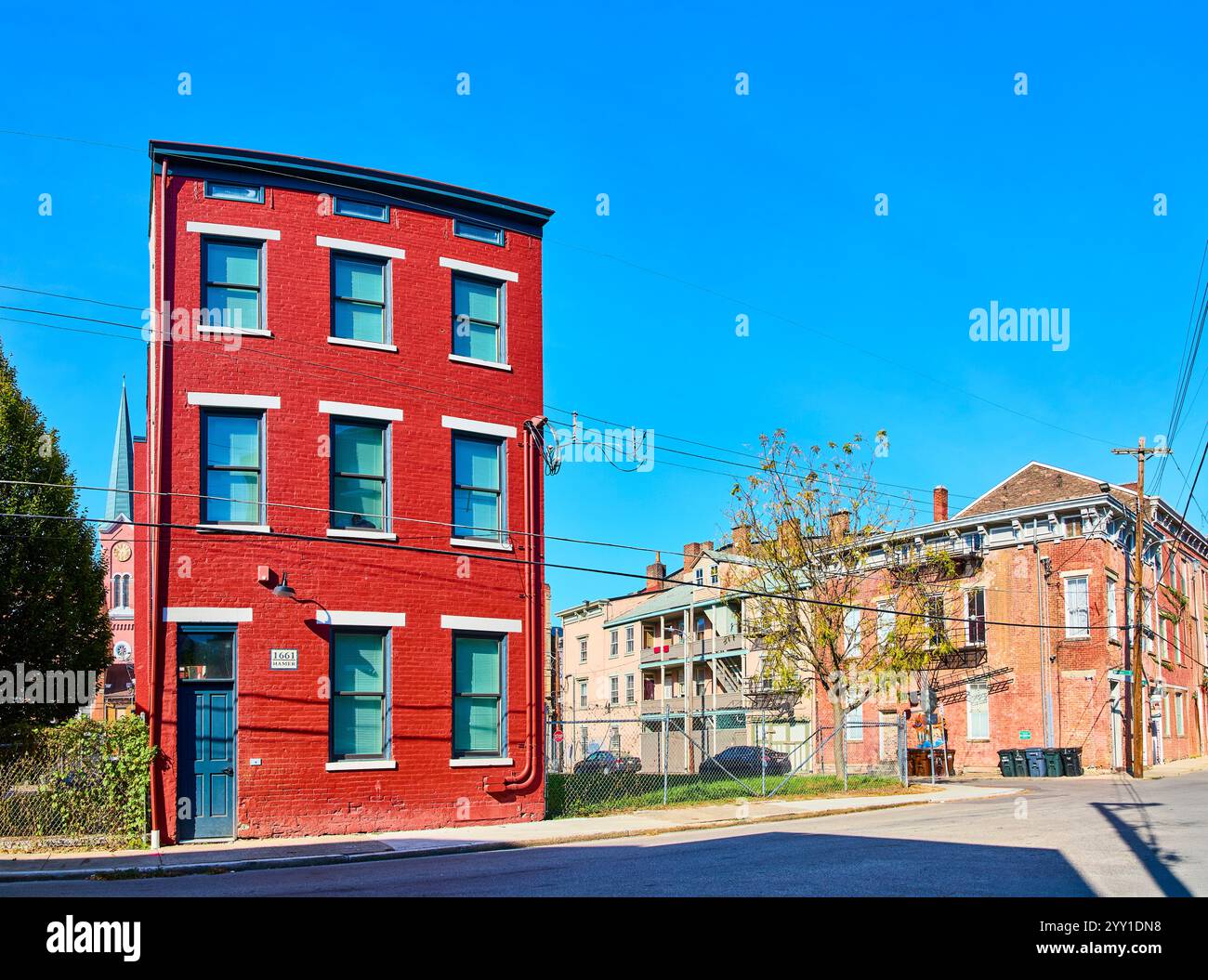 Historic Red Brick Building Corner in Over-The-Rhine Cincinnati Eye ...