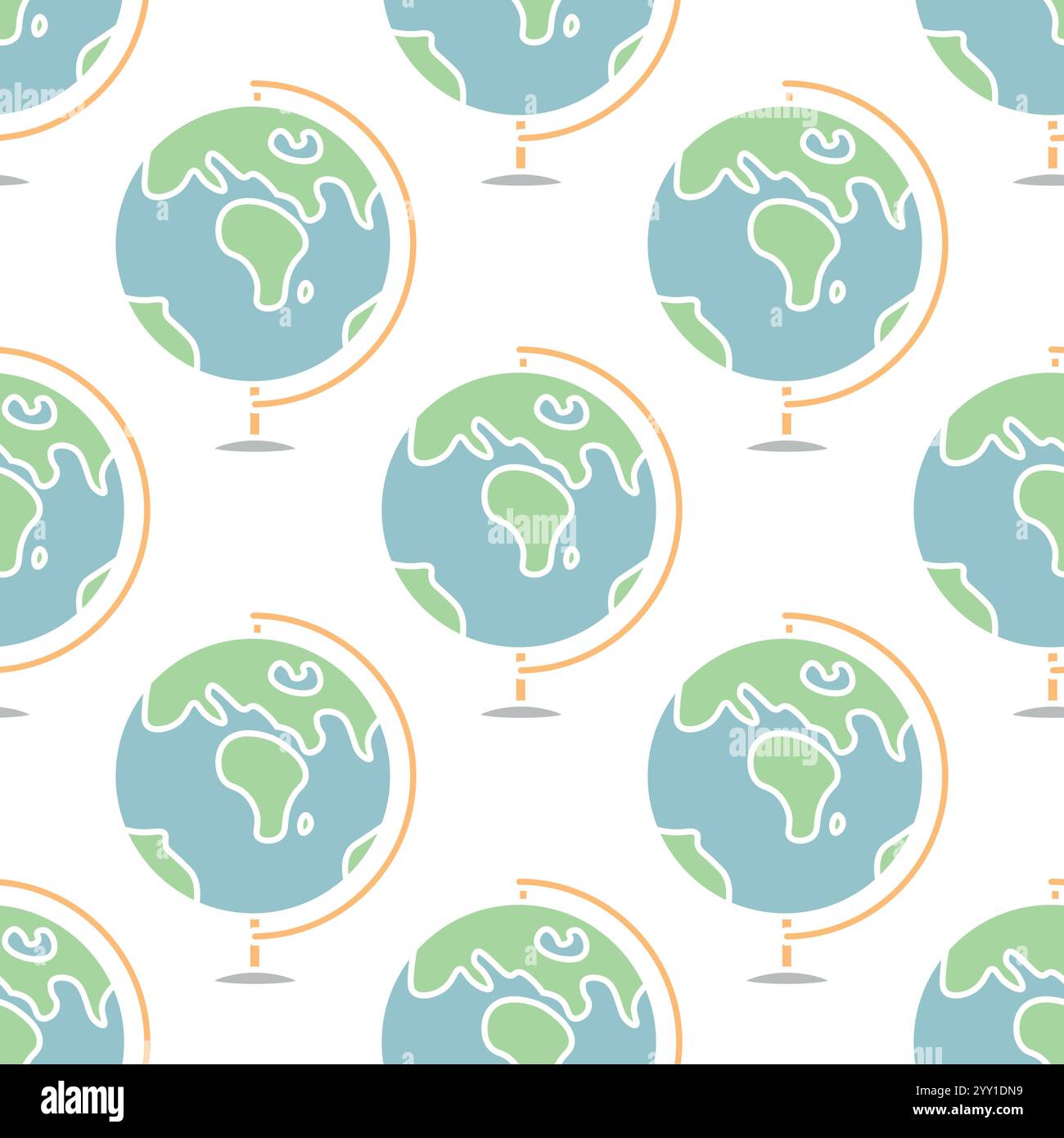 Seamless school pattern. Hand drawn doodle school background. Education ...