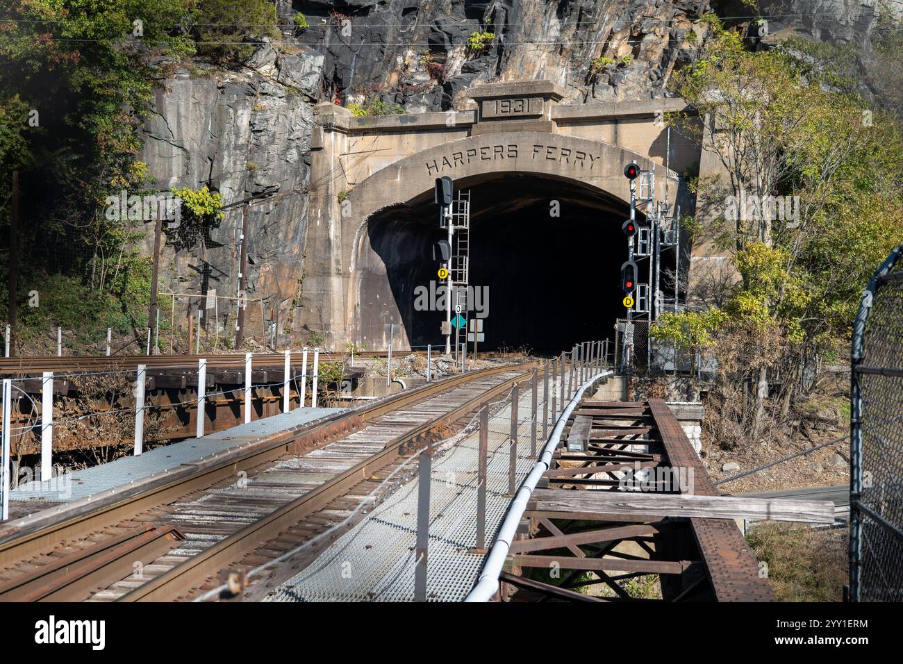Harpers Ferry Train Tunnel in West Virginia Stock Photo - Alamy