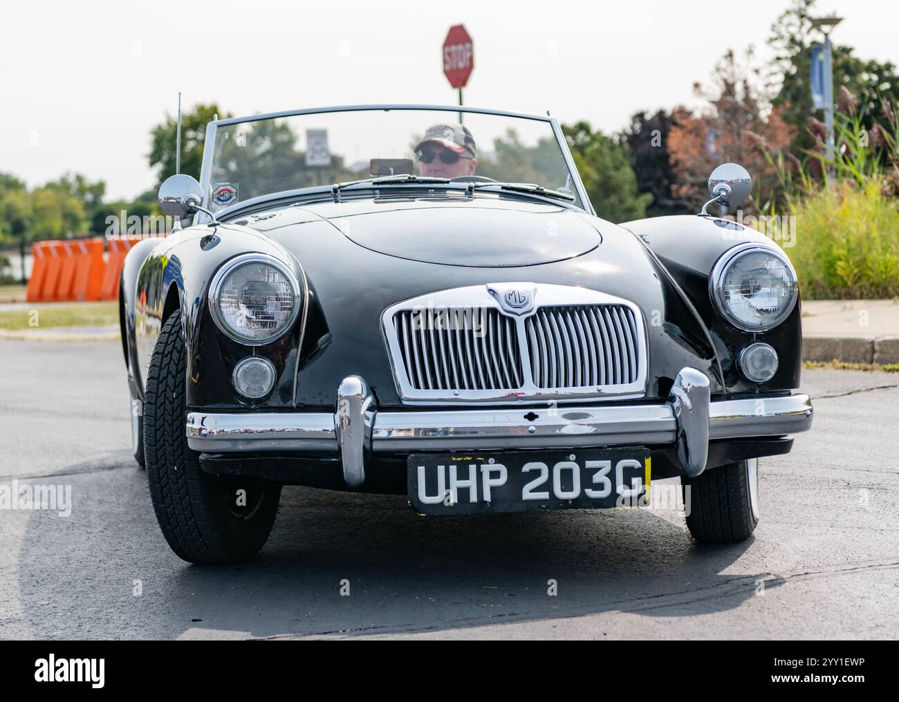 Chicago, Illinois, USA - September 08, 2024: MG MGA retro sportscar ...