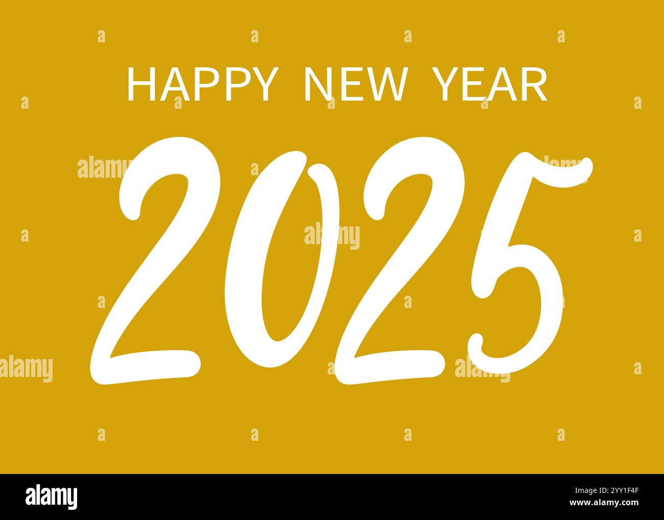 New Year 2025 Hand Lettering Banner Vector Numbers Stock Vector Image ...