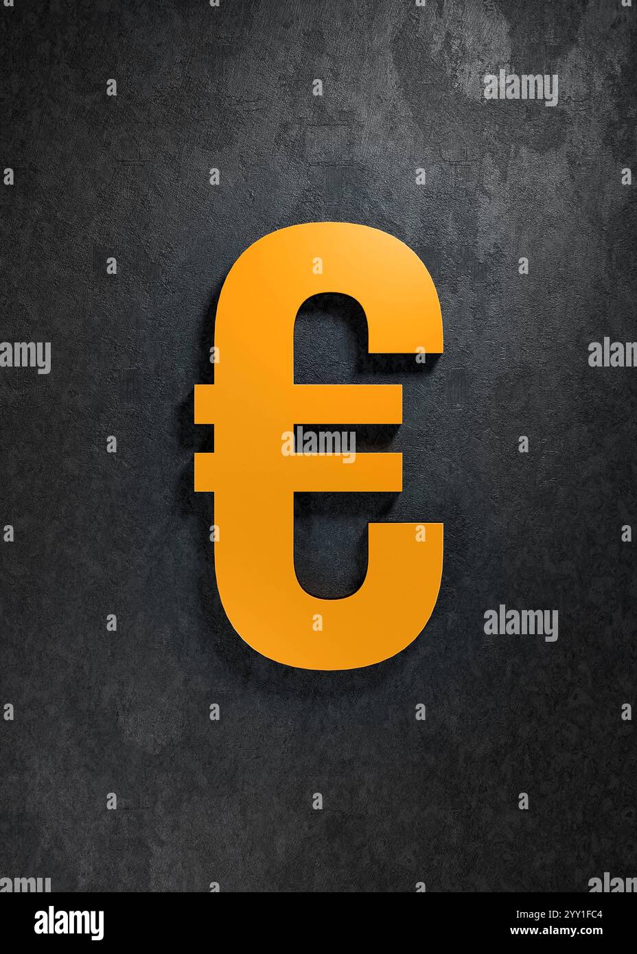 Euro EUR currency symbol in matt gold Euro EUR currency symbol in matt ...