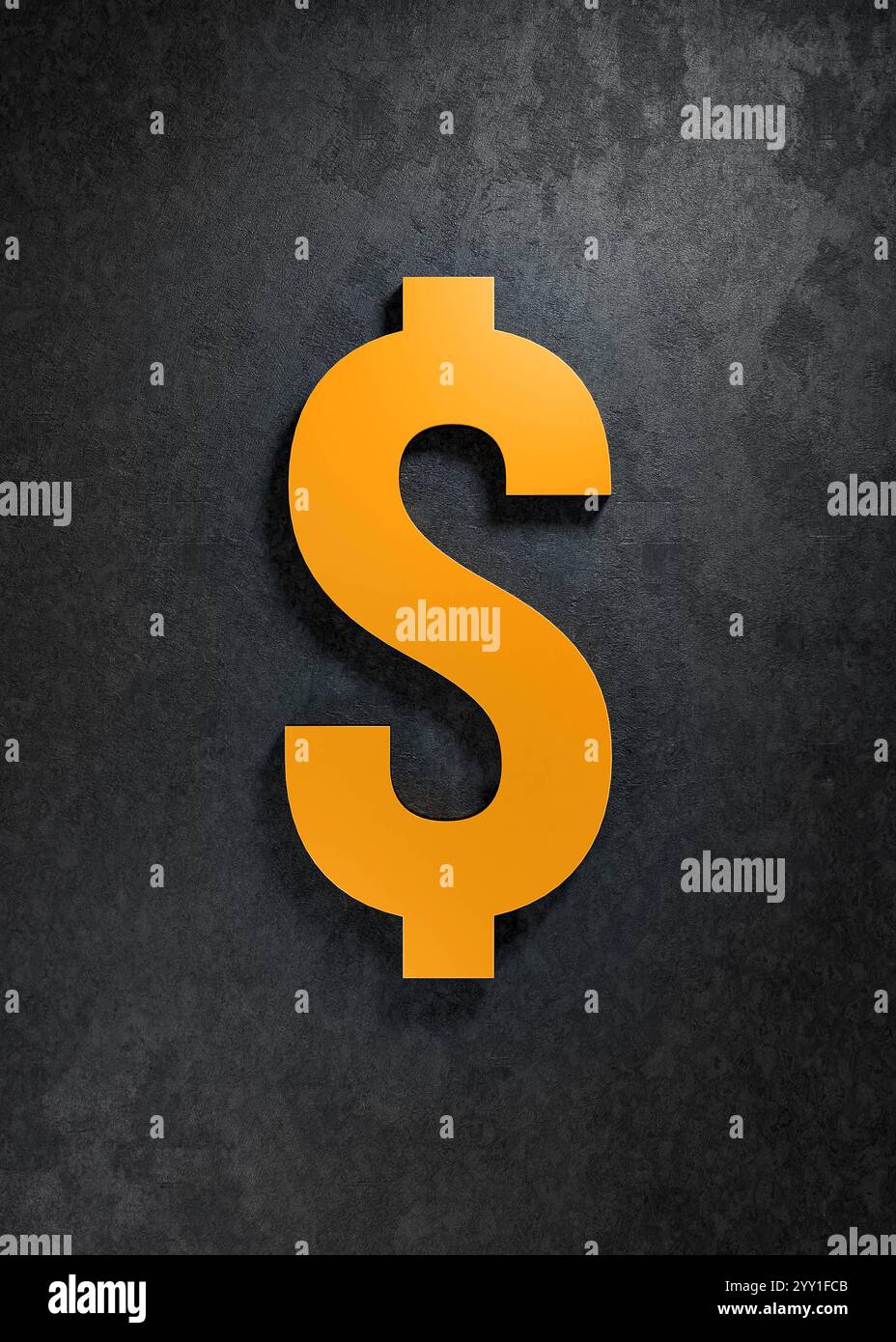 US dollar USD currency symbol in matt gold US dollar USD currency ...