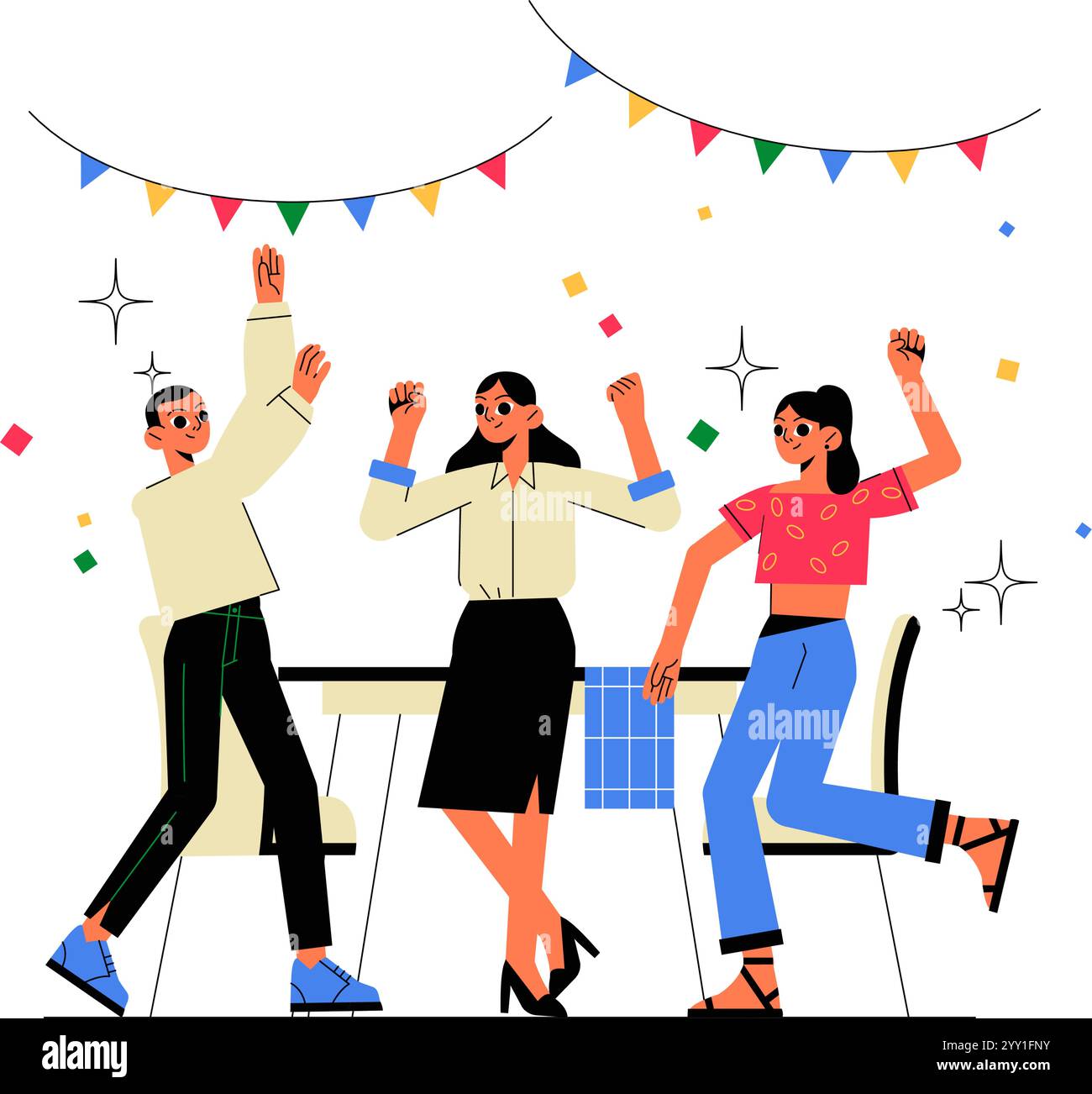 Office workers cheer Cut Out Stock Images & Pictures - Alamy