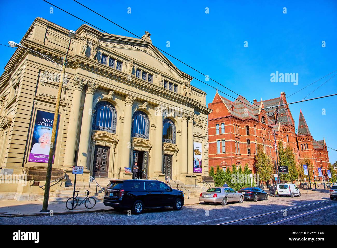 Neoclassical and Gothic Revival in Cincinnati Vibrant Street View Stock ...
