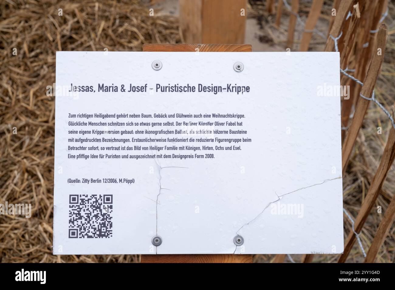 Binz, Germany. 18th Dec, 2024. Description of a "purist design crib ...